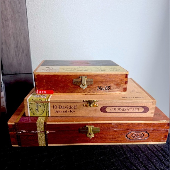 Storage & Organization | Wooden Cigar Boxes Several Sizes | Poshmark